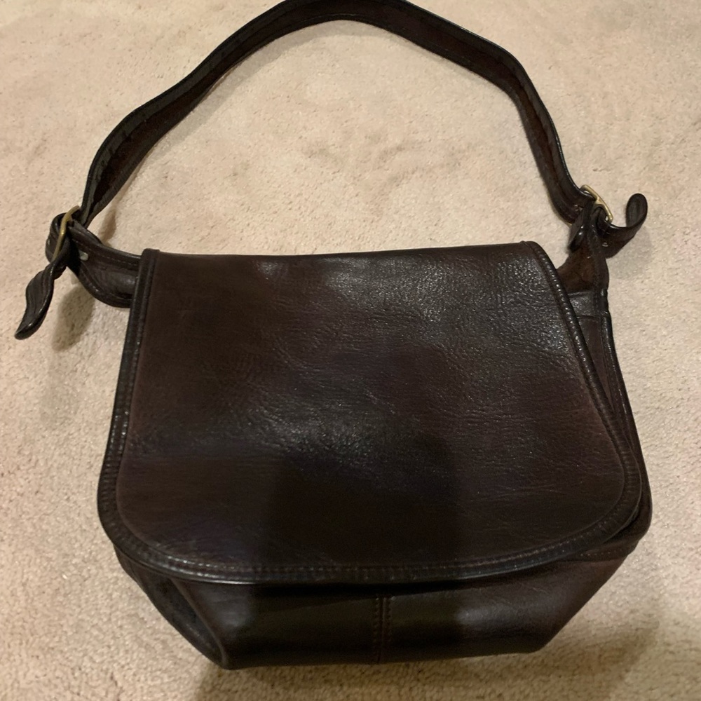 Vintage Coach Hippie Flap Saddle Bag - Gem
